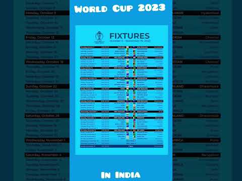 Reveale secrets of the World Cup schedule 2023 | #shortsclip