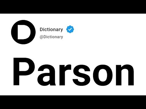 Parson Meaning In English
