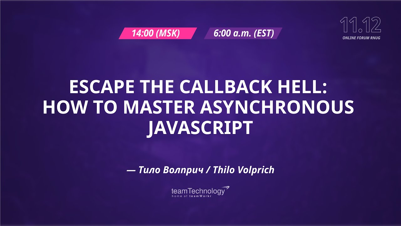 Escape the callback hell: How to master asynchronous Javascript (EN)