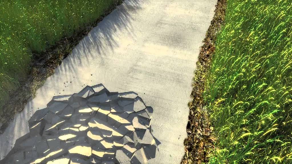 Test Thinking Particles ground collapse