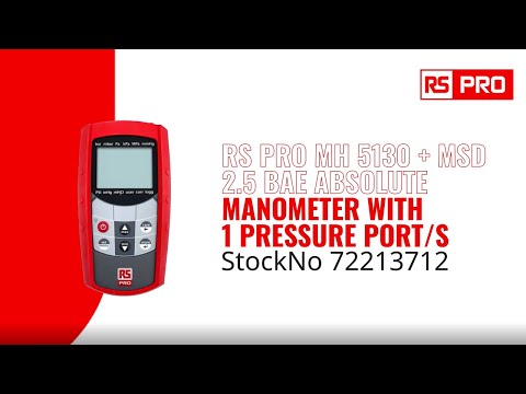 RS PRO - 2050964 - Differential Manometer w/2 Pressure Port Max ...