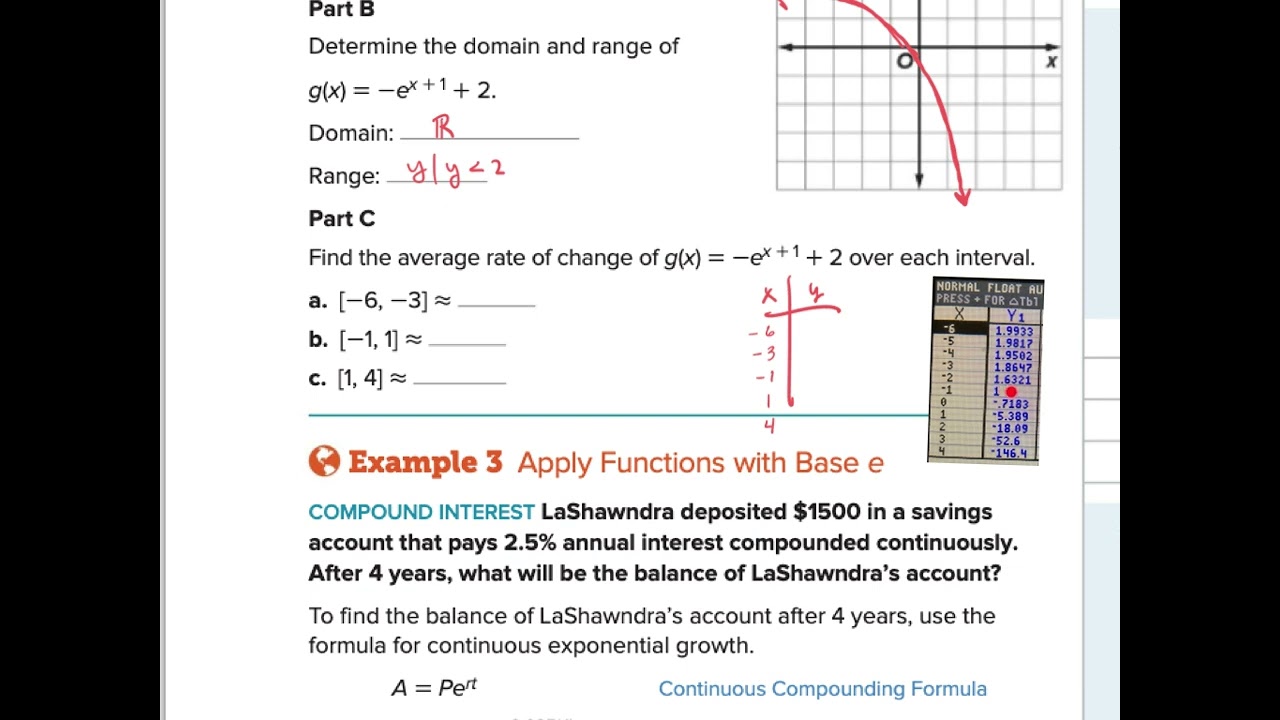 7-3 Special Exponential Functions Notes (RCHS)