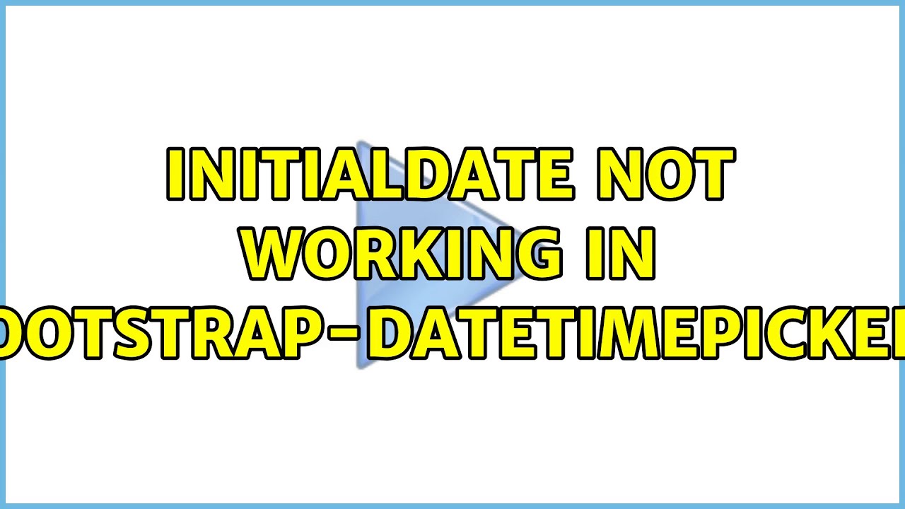 initialDate not working in bootstrap-datetimepicker?