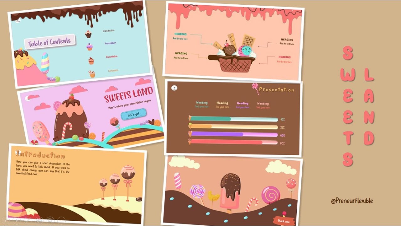 SWEETS LAND PPT TEMPLATE | RAN15JEN