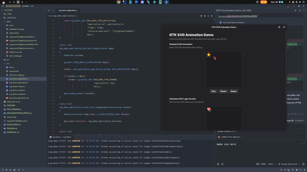 Newest GNOME 50/GTK 4.22 Trend! Animated Icons Are Here ✌️