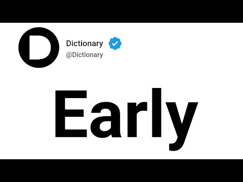 Early Meaning In English