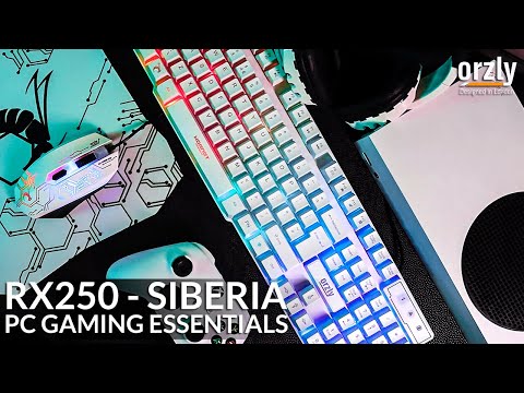 WHITE Gaming Keyboard Mouse & Headset bundle for PS5, Xbox, PC and Stadia - Orzly RX250 Siberia
