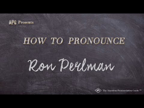 How to Pronounce Ron Perlman (Real Life Examples!)