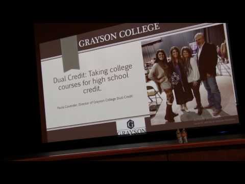 Grayson County College Dual Credit Meeting – March 9, 2017 – Pottsboro ...