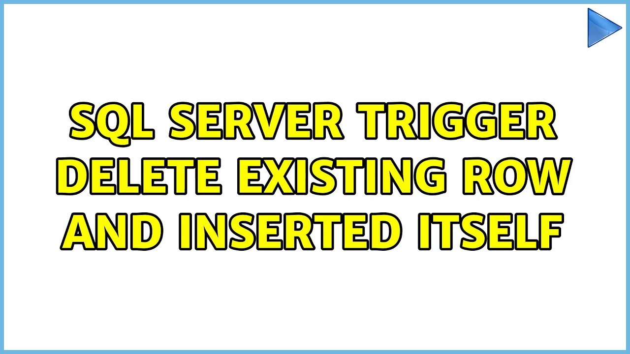 SQL Server trigger delete existing row and INSERTED itself