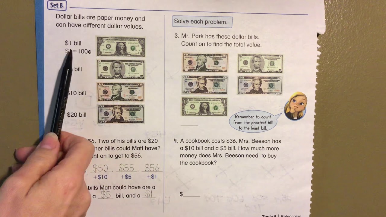 2nd grade math topic 8 reteaching