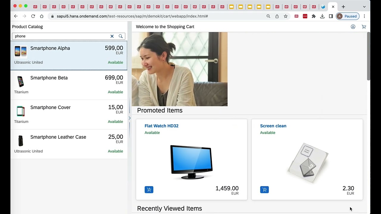 Automating Tests for SAP E-Commerce