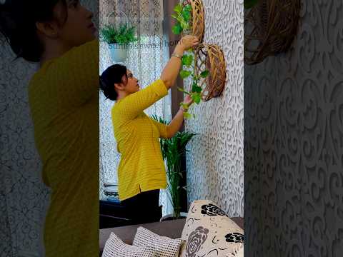 Money plant decor idea / Diy Basket hanging Planter♻️ #creative #indoorgardening