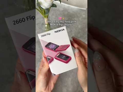 Unbox my new pink Nokia flip phone with me 💕#unboxing #asmr #flipphone #y2k #unboxingasmr