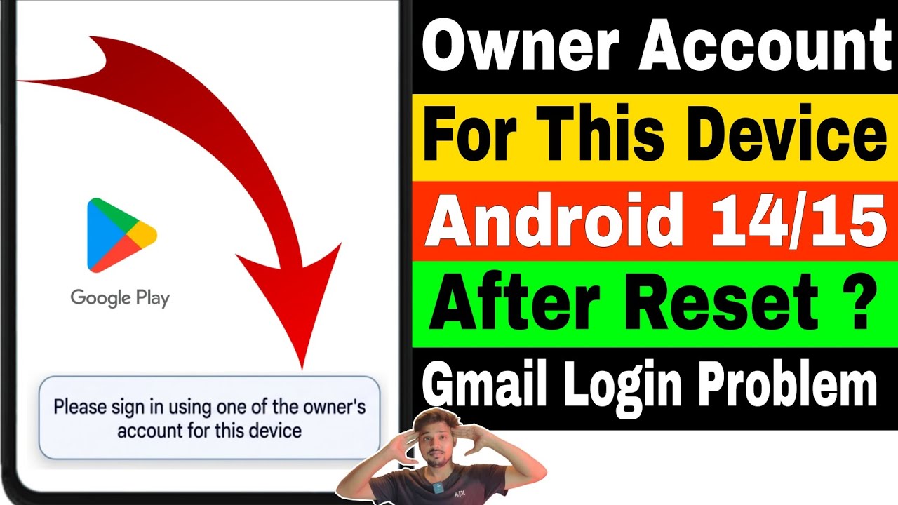 Please sign in using one of the owner's accounts for this device | Owner Account Problem Solved