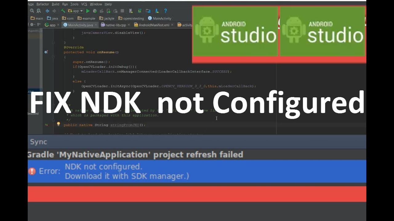 Fix NDK not configured  on Android studio