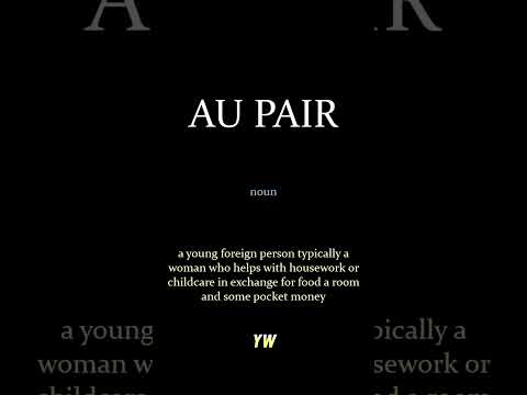 Au pair #How to pronounce and meaning of the word #learnenglish #vocab #vocabulary #english learn
