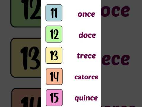 Spanish Numbers 11-20 #spanishvocabulary #spanish #learnspanish #numbers