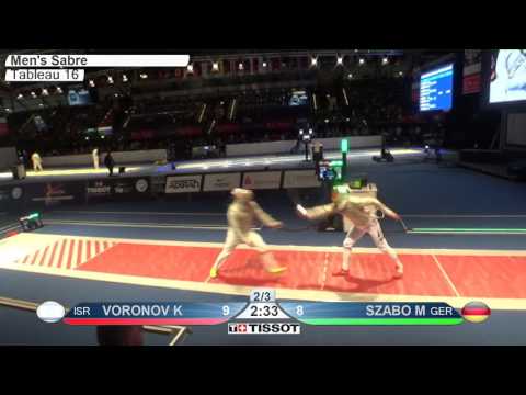 FE M S Individual Leipzig GER World Championships 2017 T16 02 red VORONOV ISR vs SZABO GER
