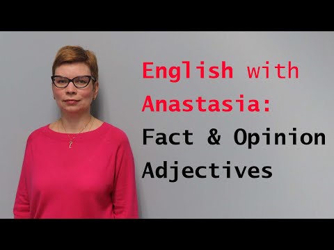 Fact and Opinion Adjectives | English with Anastasia