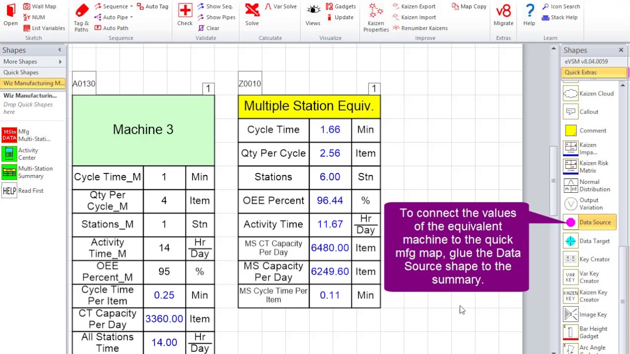 eVSM - Using Source/Target for Map Connectivity