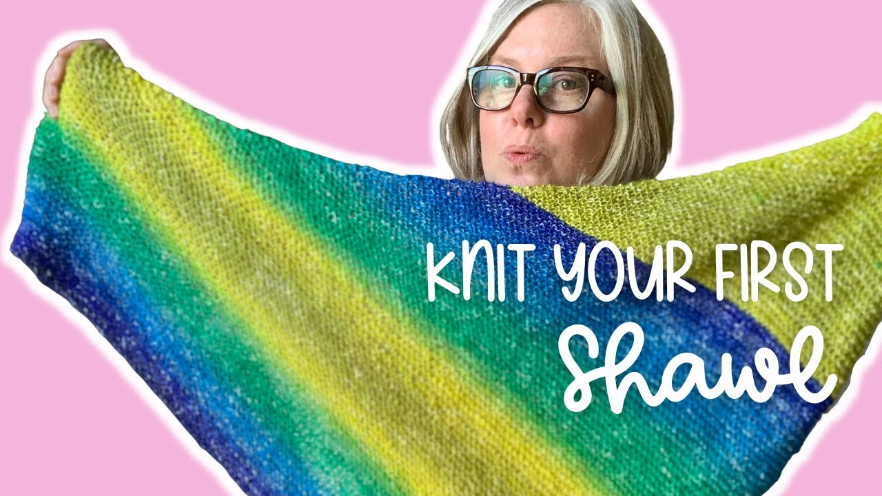 How to Knit a Triangle Shawl for Beginners | 4 Easy Steps!
