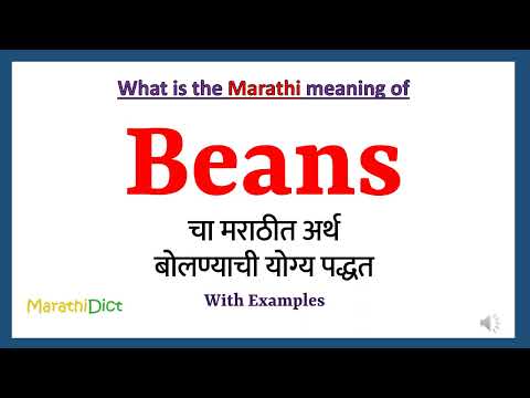 Beans Meaning in Marathi | Beans म्हणजे काय | Beans in Marathi Dictionary |