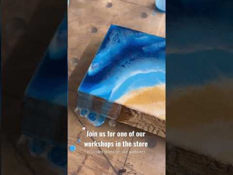 Let your creativity โflowโ #oceanpour #resinart #woodworking #handmadegifts #shorts #diy