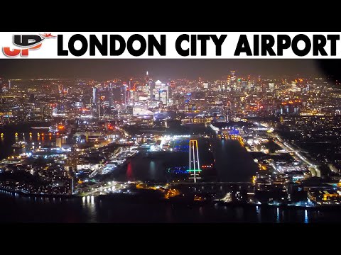 Stunnight Night Views Piloting Fokker 50 into London City Airport