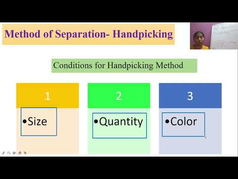 Methods of Separation: Handpicking, Threshing & Winnowing