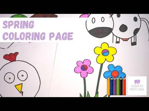 Free Spring Coloring Pages For Kids (Free Printables in Description)