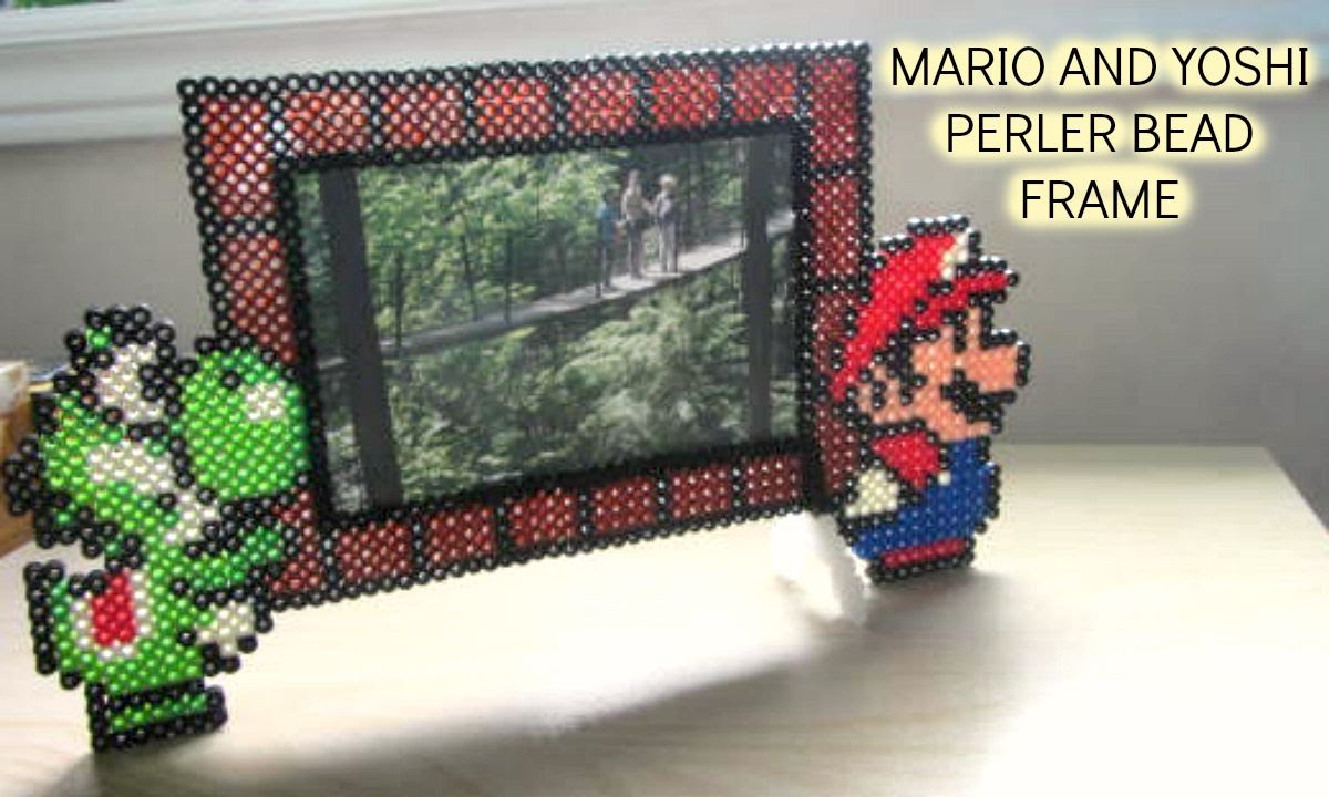 Perler Bead Mario & Yoshi Picture Frame