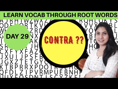 Vocabulary through root word | day 29 | Contra/ Counter
