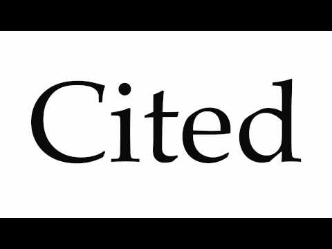 How to Pronounce Cited