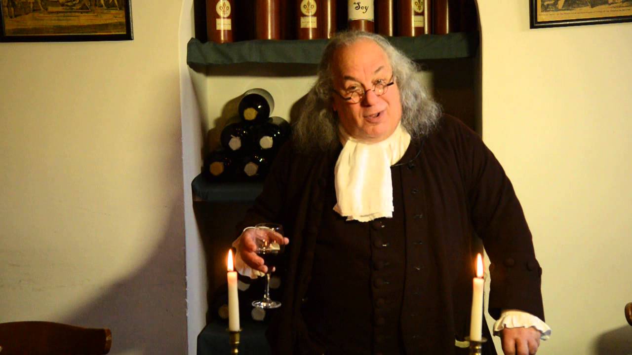 Benjamin Franklin talks about wine and how it's proof that God loves us!