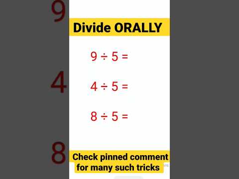 Division tricks | #shorts | math tips | math tricks | how to divide #explore #shortsvideo #hookahbar