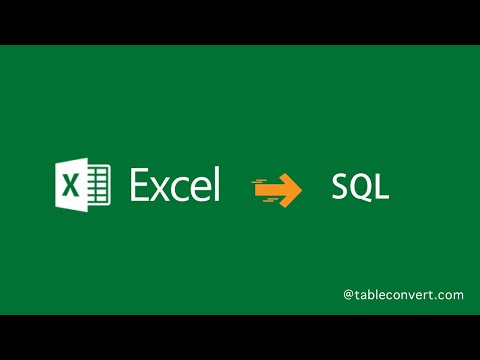 How to Convert Excel to SQL online?