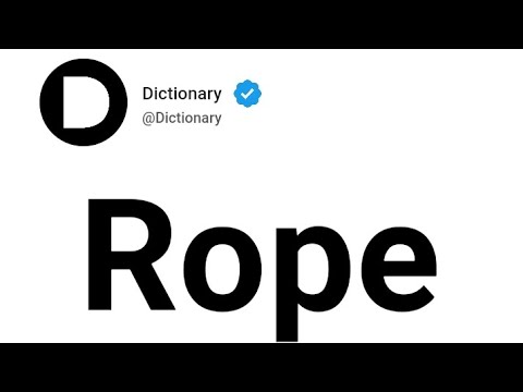 Rope Meaning In English