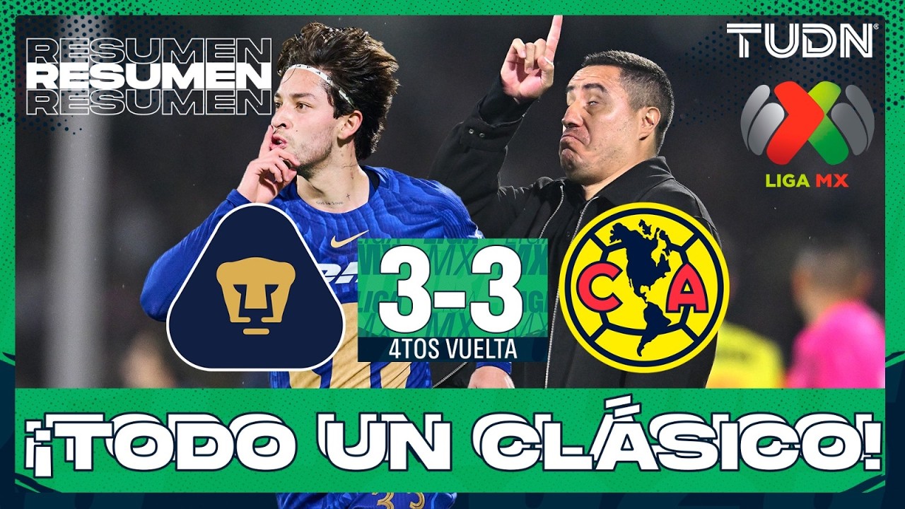 HIGHLIGHTS - Pumas vs América | Liga MX - Quarterfinals - Second Leg Clausura 2026 | TUDN