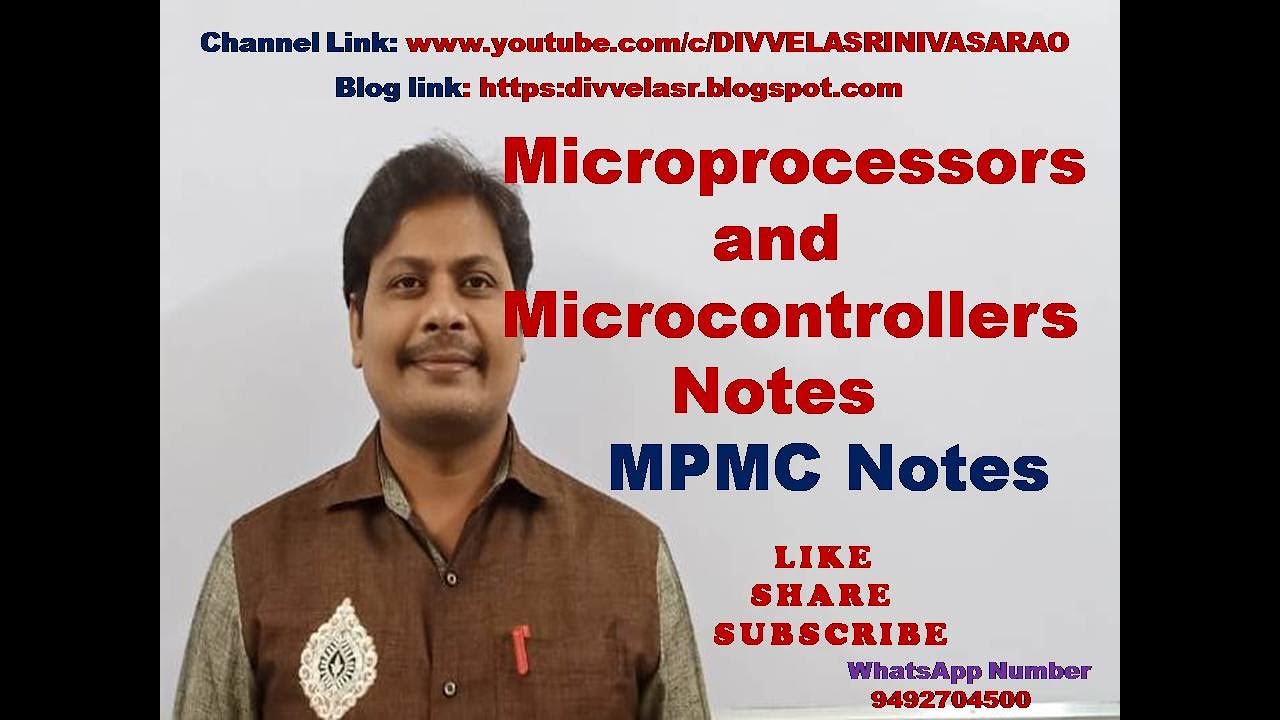Microprocessors and Microcontrollers  Notes || MPMC notes ||