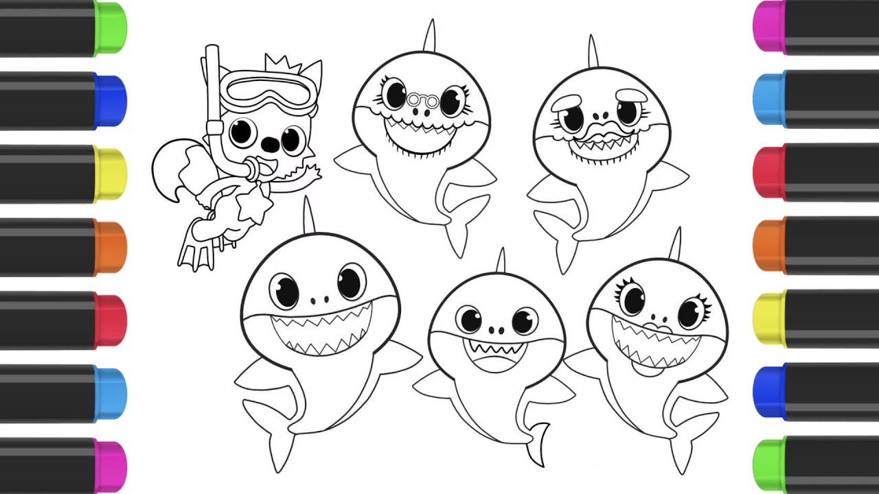 Baby Shark Coloring Page #coloringpages  #babyshark #coloring