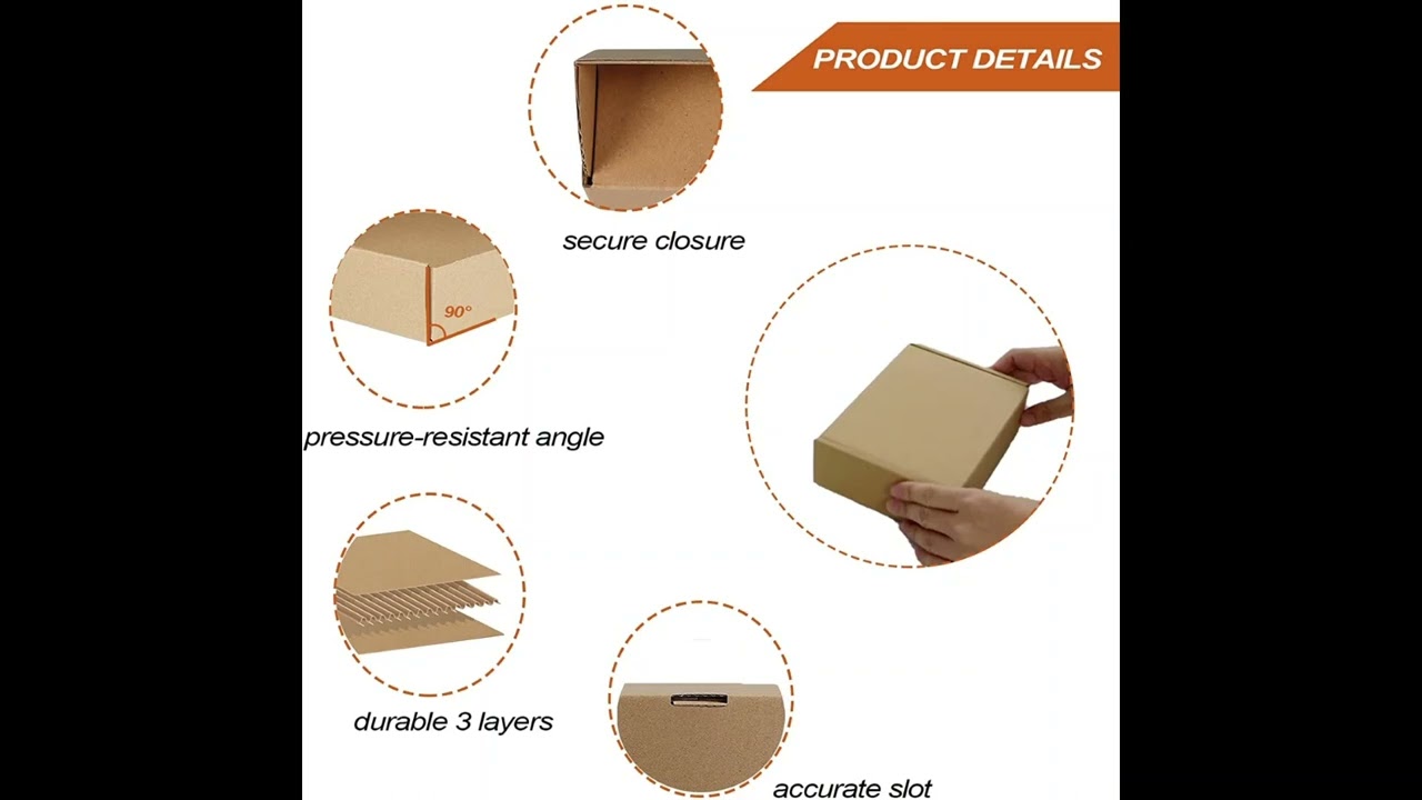 Mailer box 3 Ply Self Locking Flat Box 4 x 4 x 1.5
