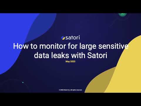 Detecting Sensitive Data Leaks with Satori