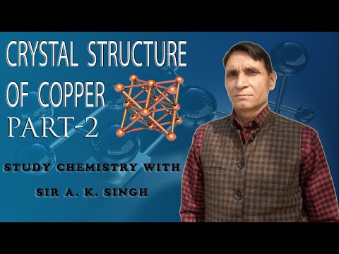 Crystal Structure of Copper Metal | Unit cell of FCC Lattice of Copper - Part- 2