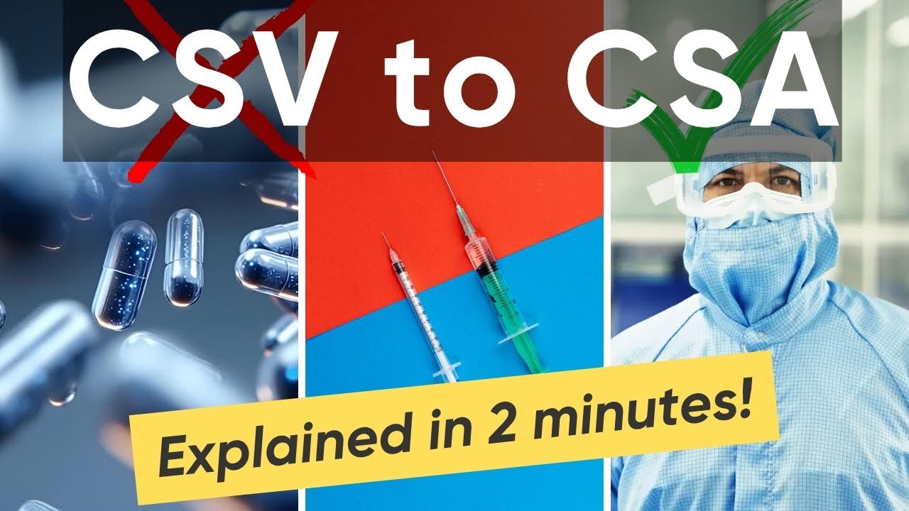 Computer Software Assurance CSA | The future of Computer System Validation CSV | CSV CSA Training