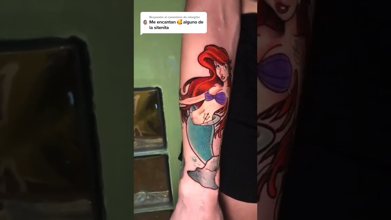Ariel de la Sirenita - DISNEY TATTOO #shorts