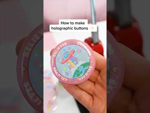 Holographic Buttons l Super easy to make with holographic film!