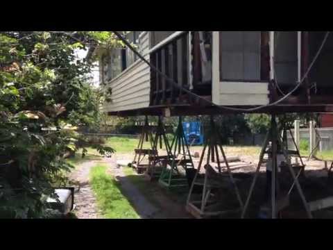 Fairfield, Queensland, Australia - Day 014 - House Raised and Shifted, Front View