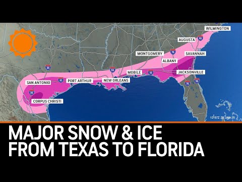 Jan. 20: Rare Storm To Bring Snow, Ice To Millions Along Gulf Coast From Texas To Florida