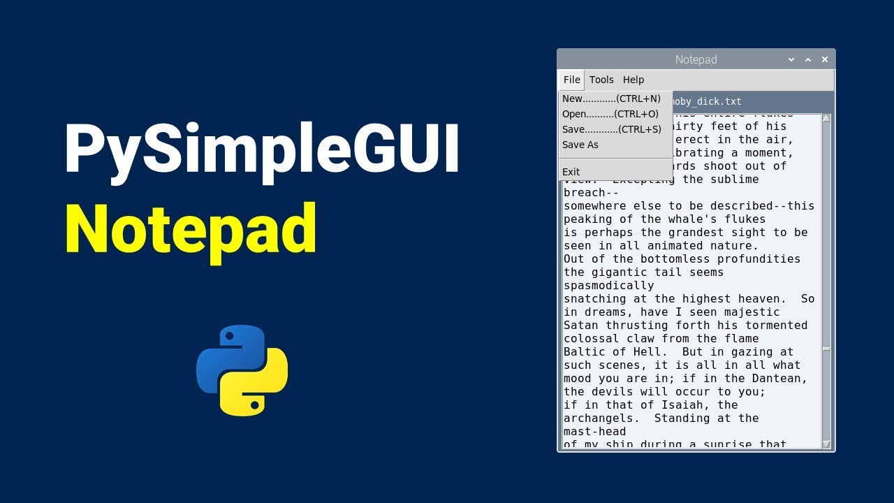 Notepad In Python  | PySimpleGUI